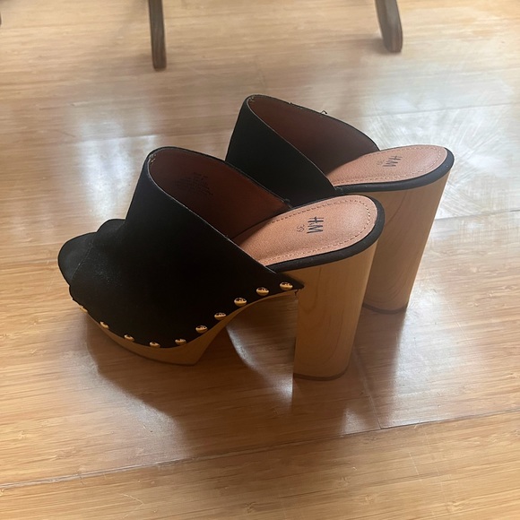 H&M | Shoes | Hm Heeled Clog Sandals | Poshmark